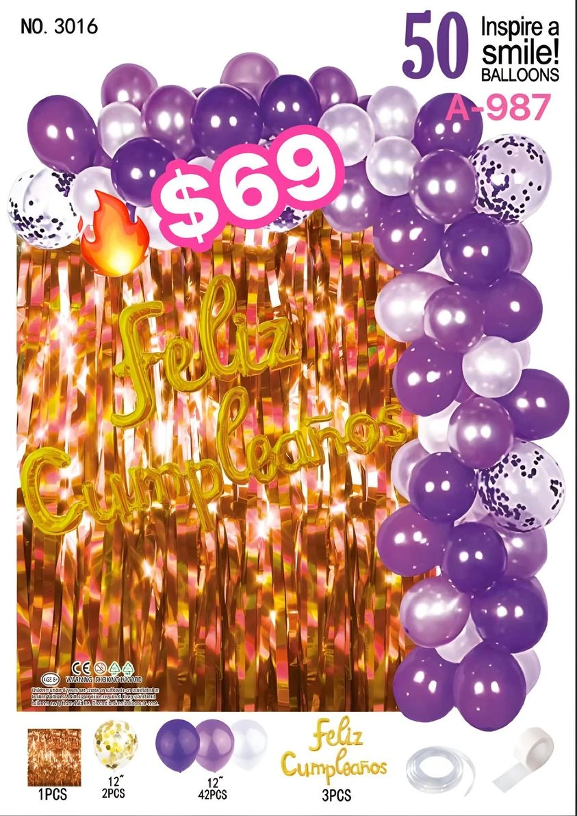 🔥KIT FIESTA FELIZ CUMPLEAÑOS 🔥